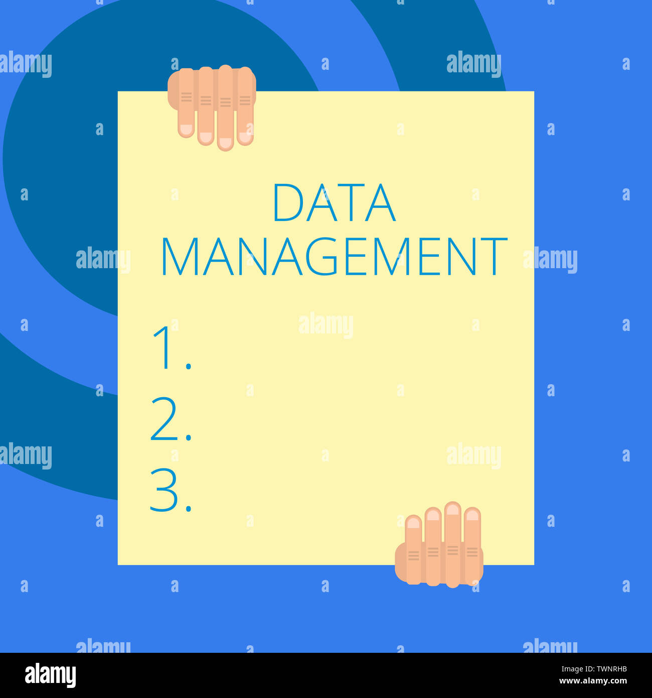 Writing note showing Data Management. Business concept for The practice ...