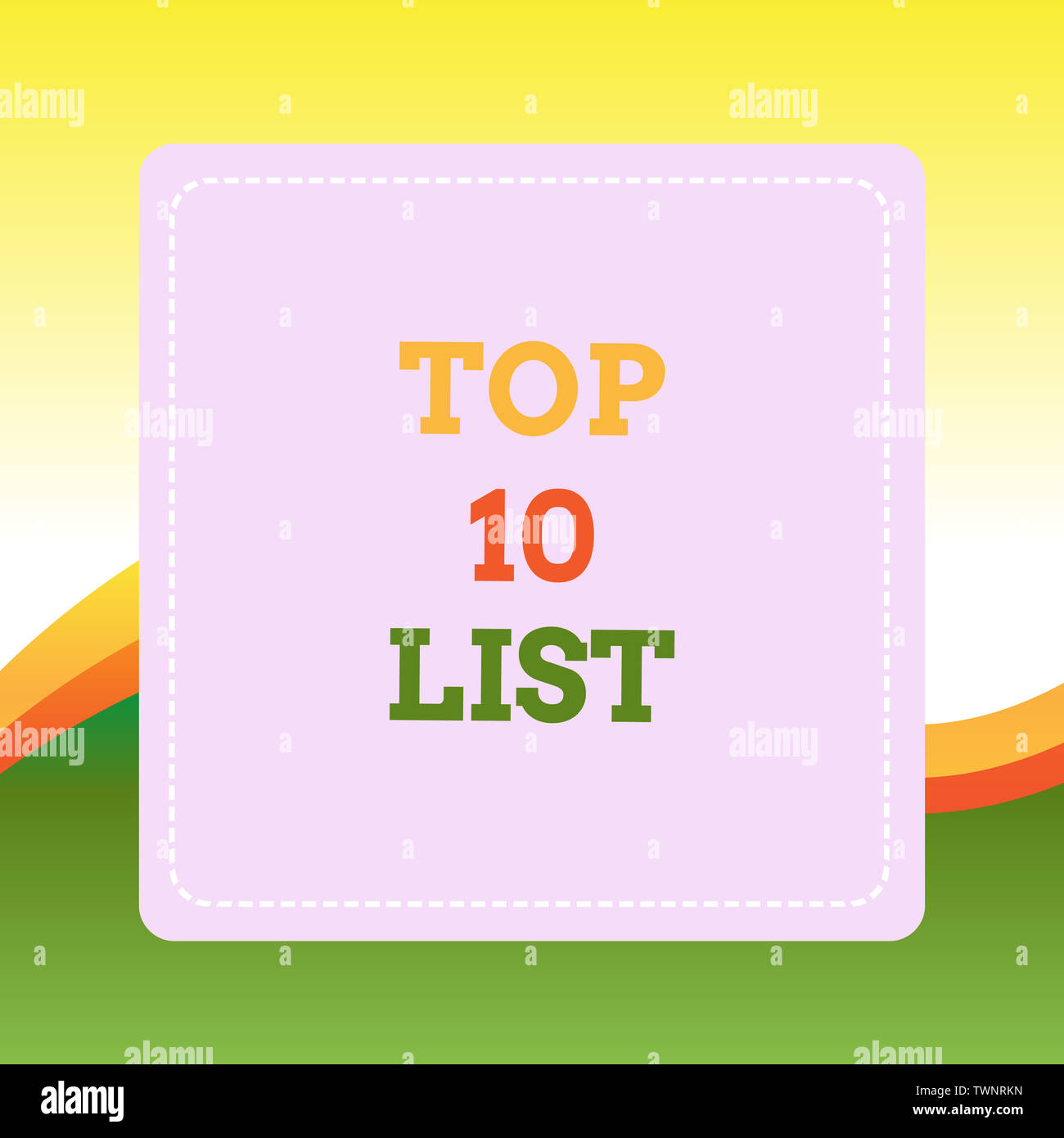 Handwriting text writing Top 10 List. Conceptual photo the ten most ...