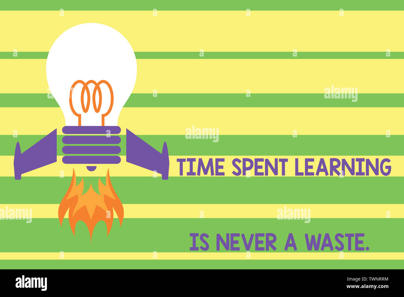 Writing note showing Time Spent Learning Is Never A Waste. Business ...