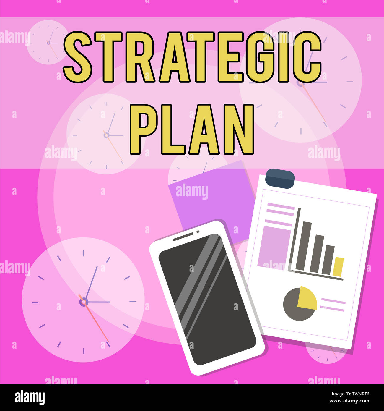 Conceptual hand writing showing Strategic Plan. Concept meaning a ...