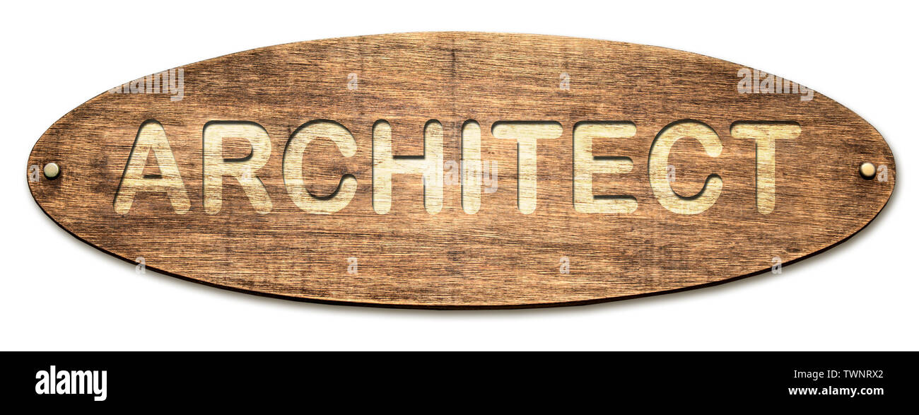 Street Sign the Direction Way to Architect Stock Photo - Alamy