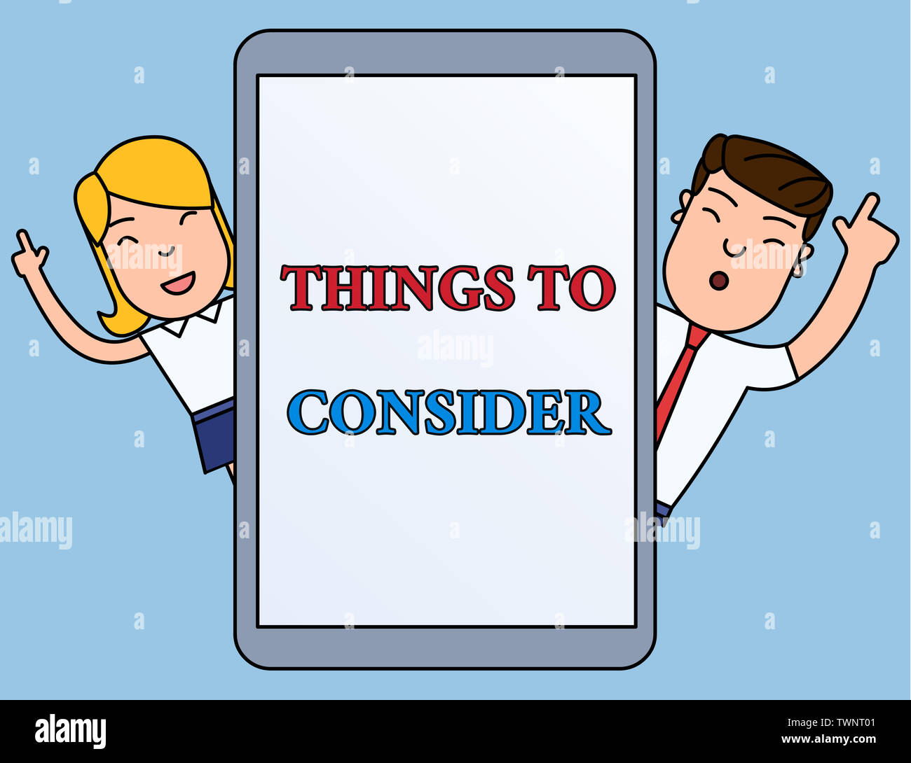 Writing note showing Things To Consider. Business concept for think ...