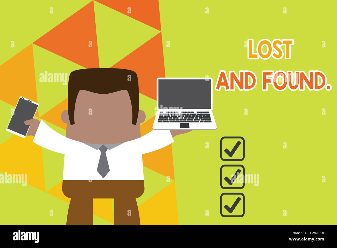 Conceptual hand writing showing Lost And Found. Concept meaning a place ...