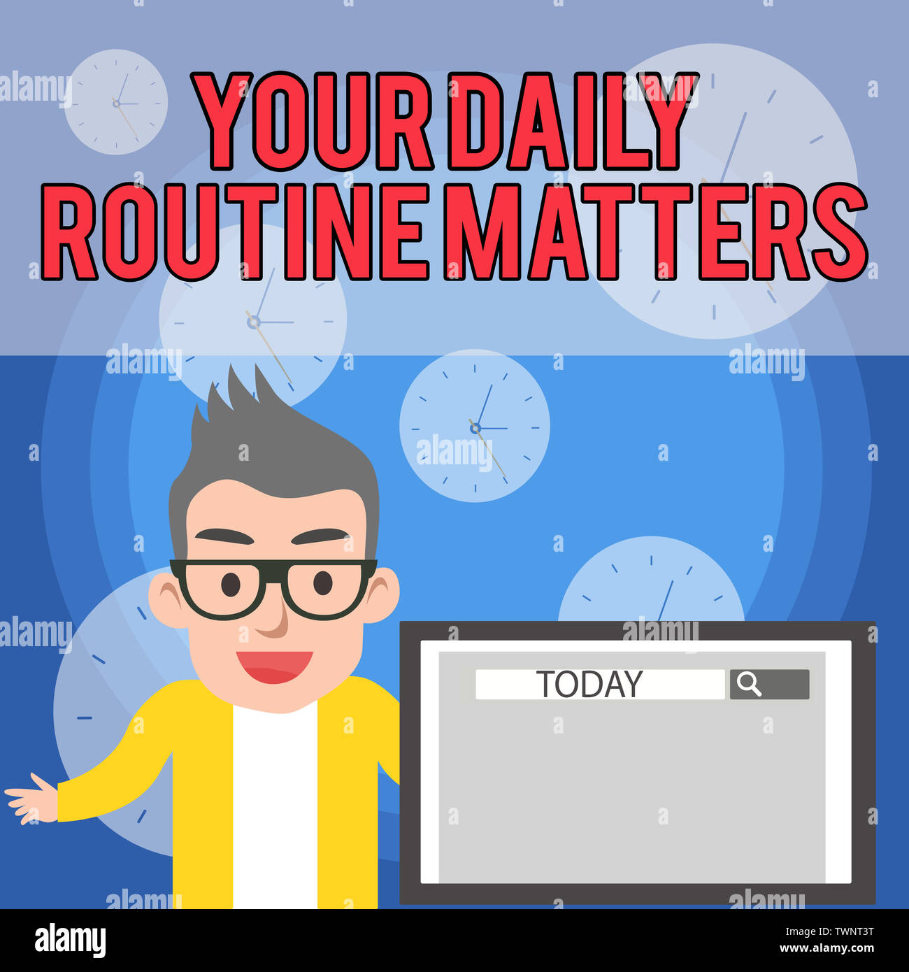 Writing note showing Your Daily Routine Matters. Business concept for ...