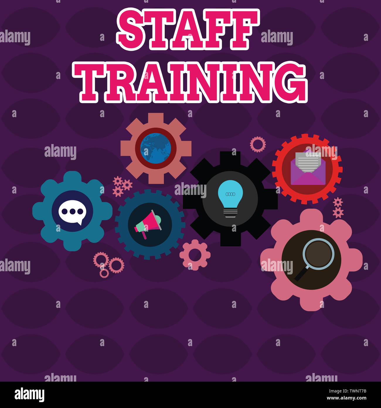 Text sign showing Staff Training. Business photo showcasing program ...
