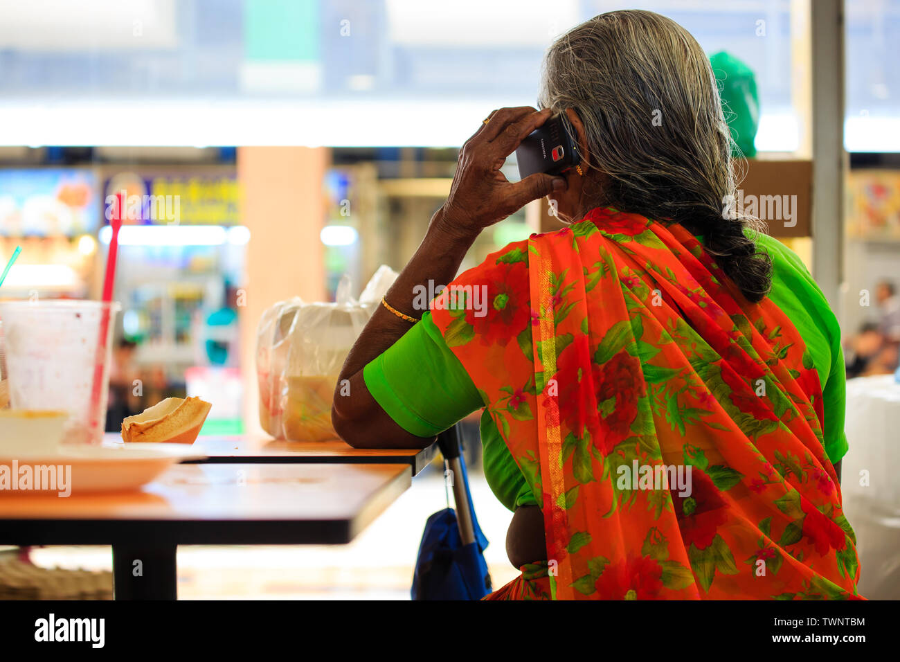 Indian old lady hi-res stock photography and images - Alamy