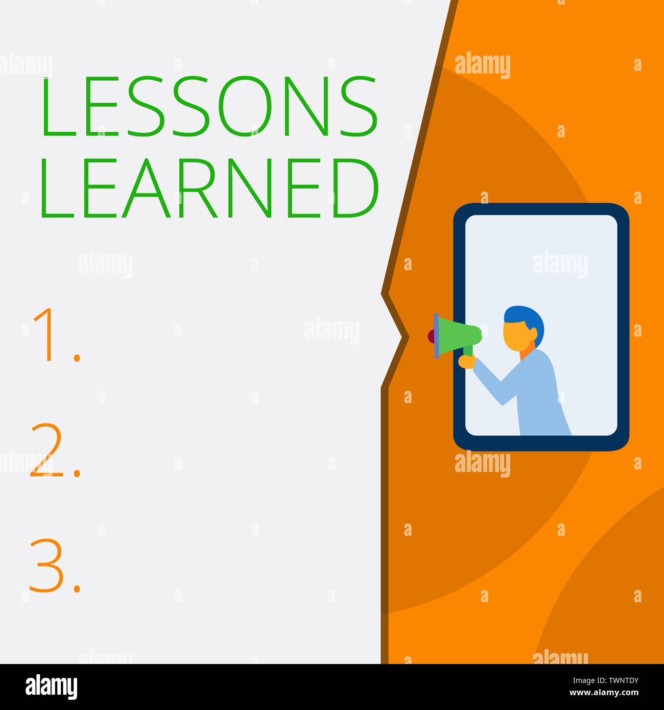 Writing note showing Lessons Learned. Business concept for the knowledge or understanding gained ...