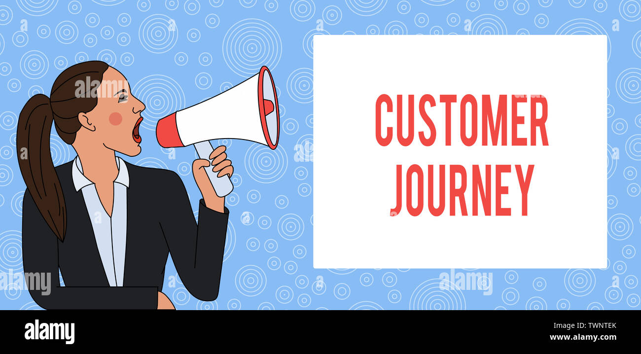 Conceptual Hand Writing Showing Customer Journey Concept Meaning Product Of Interaction Between