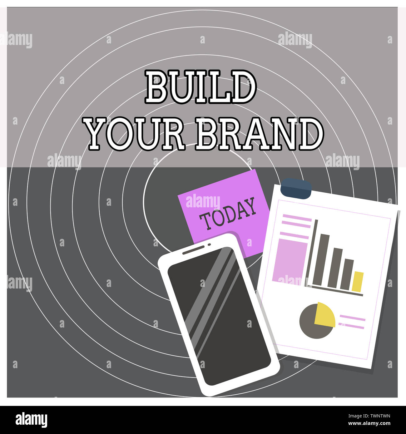 Text sign showing Build Your Brand. Business photo text enhancing brand ...