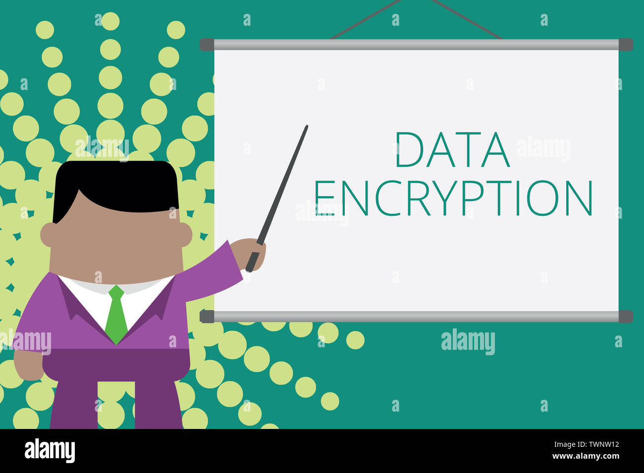Writing note showing Data Encryption. Business concept for Symmetrickey algorithm for the ...