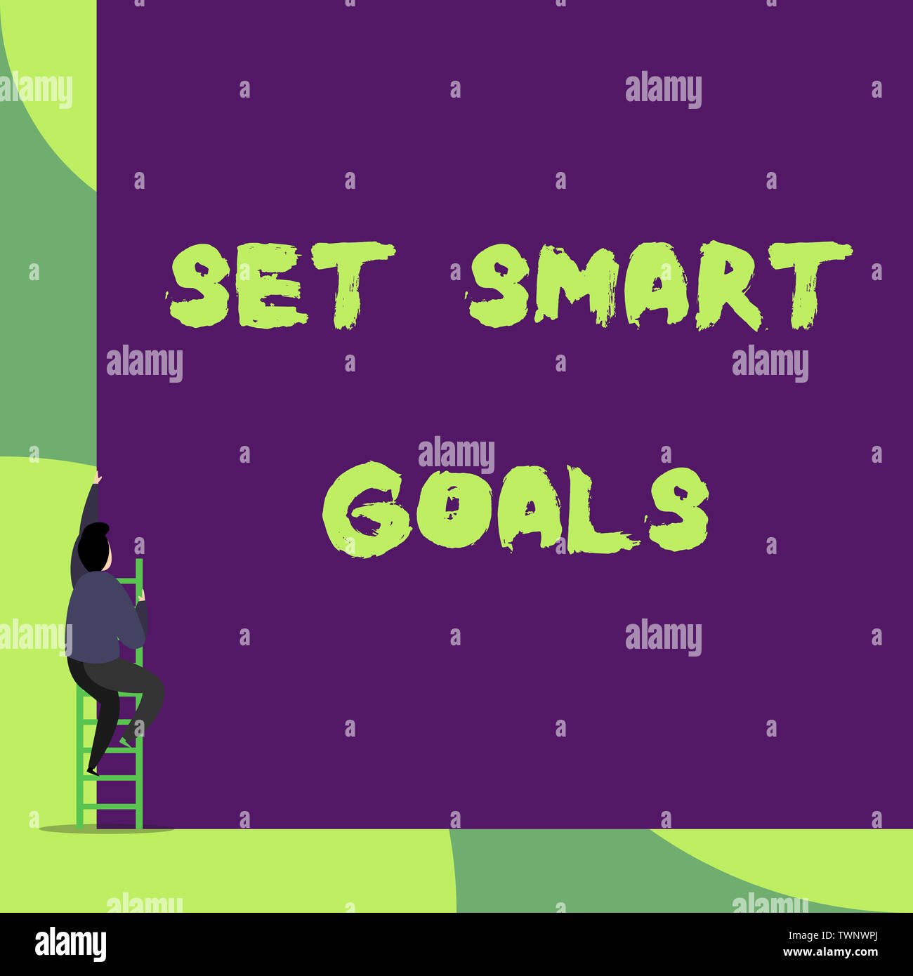Text sign showing Set Smart Goals. Business photo showcasing giving ...