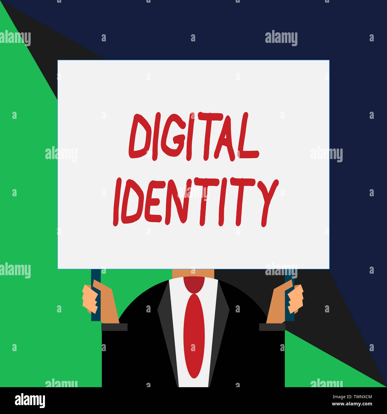 Conceptual hand writing showing Digital Identity. Concept meaning ...