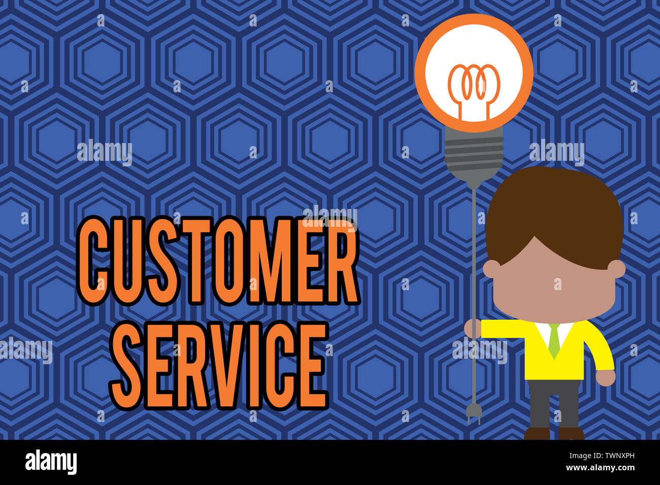 Writing note showing Customer Service. Business concept for process of ...