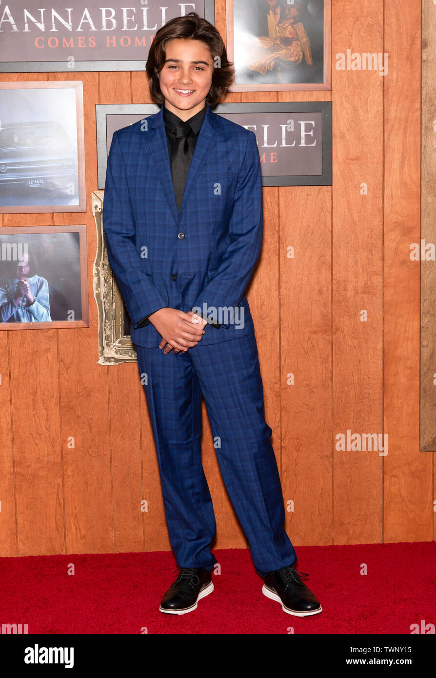 Westwood, CA - June 20, 2019: Luca Luhan attends the Premiere Of Warner ...