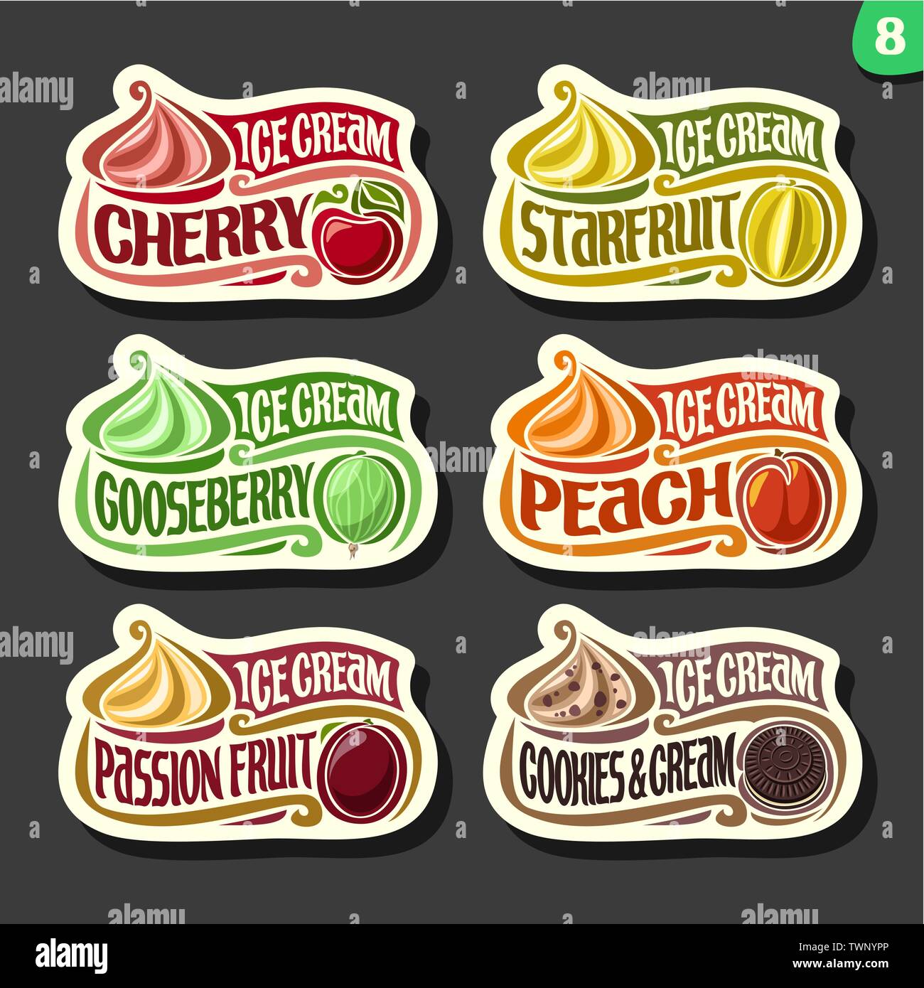 Summer refreshing cold peach Stock Vector Images - Alamy