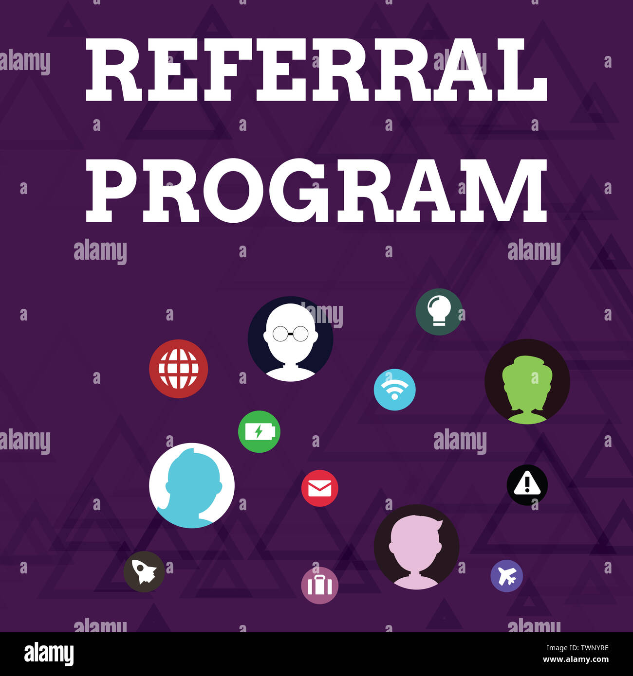 Writing note showing Referral Program. Business concept for employees ...