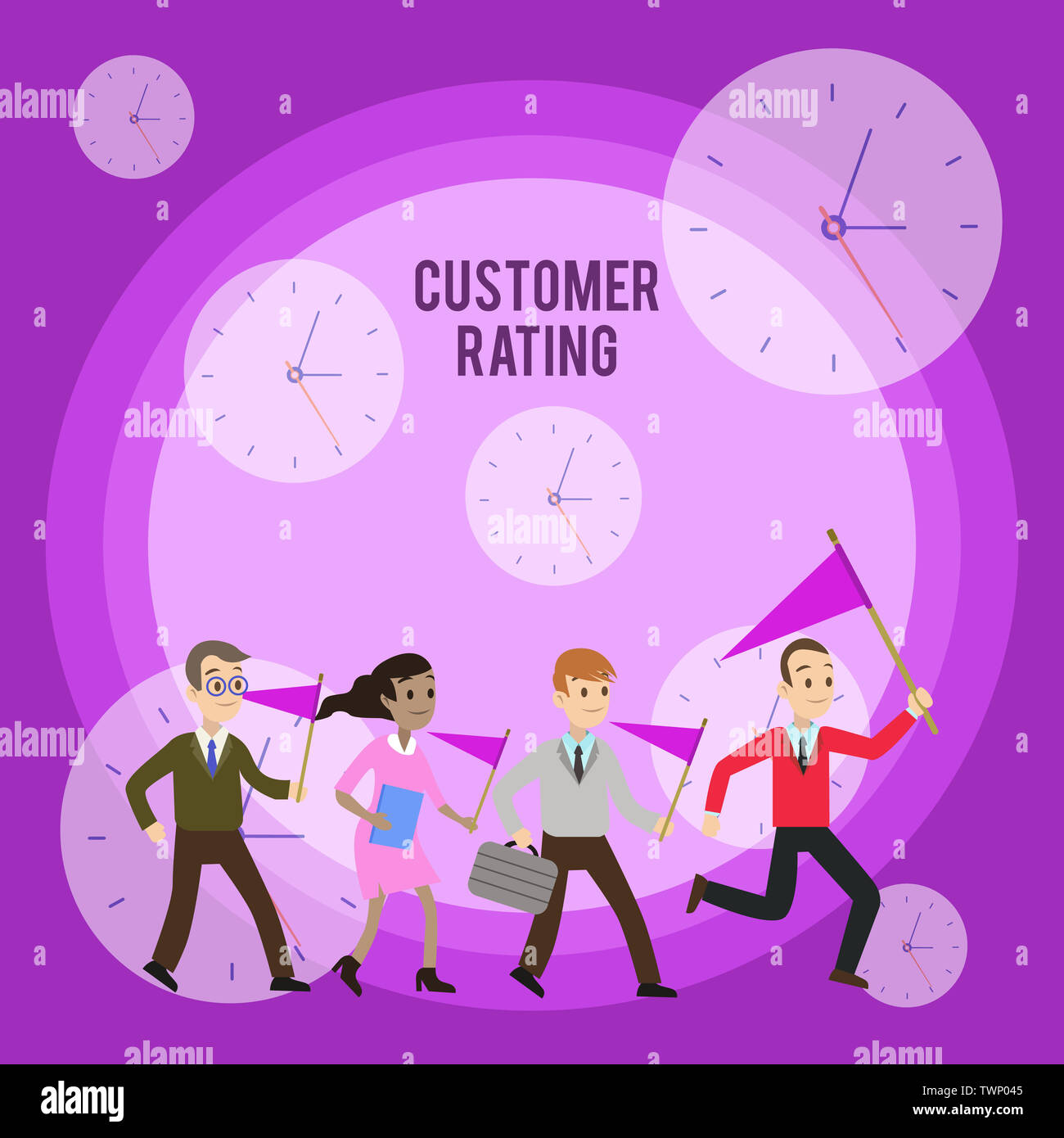 Conceptual Hand Writing Showing Customer Rating Concept Meaning Each