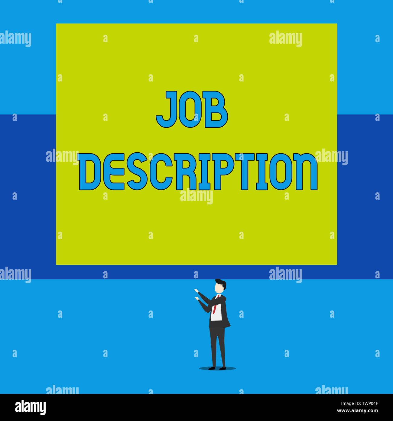 Word writing text Job Description. Business photo showcasing a formal ...