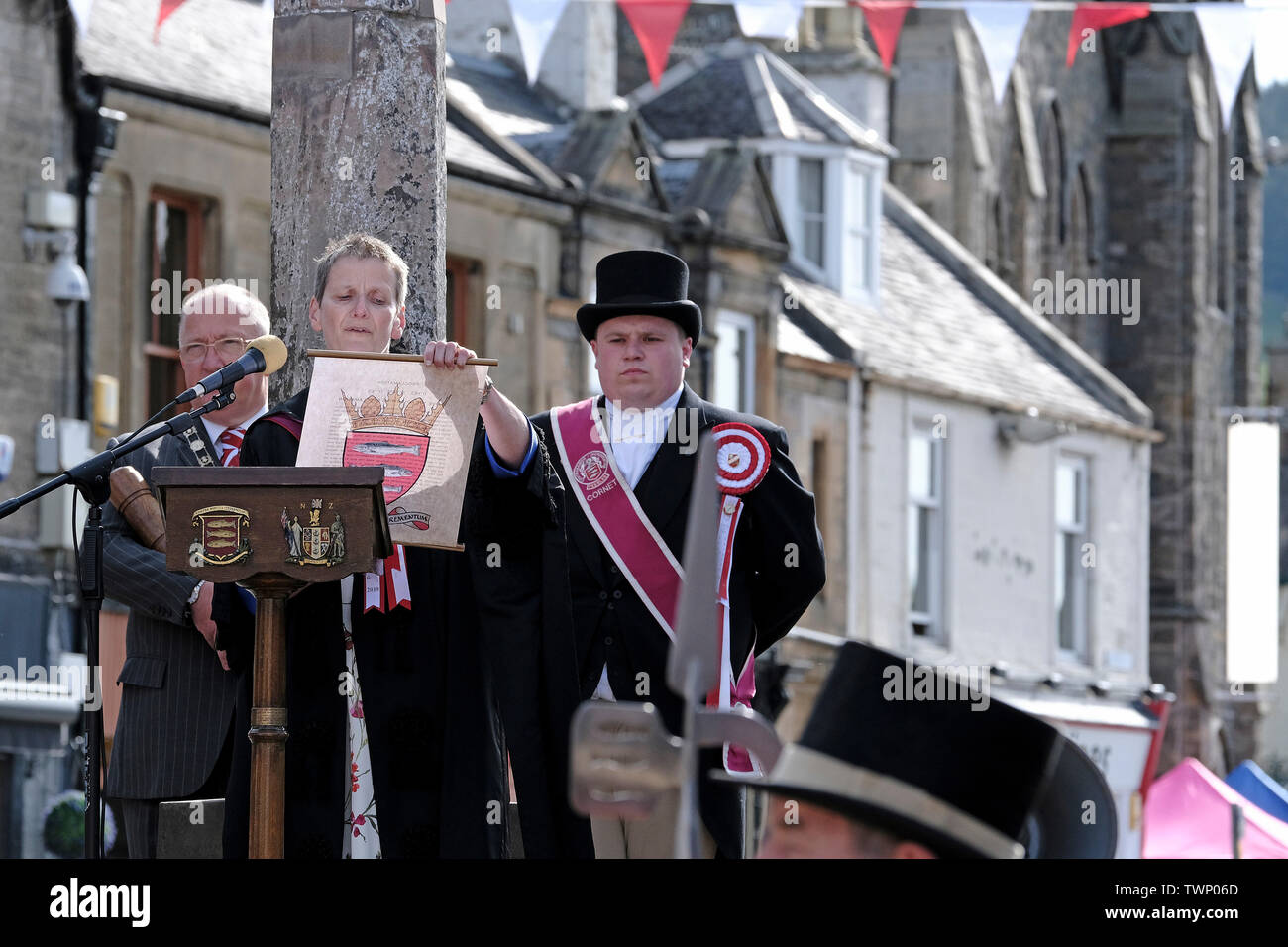 Peebles, Scotland, UK. 22nd June, 2019. Beltane Saturday - Crowning ...