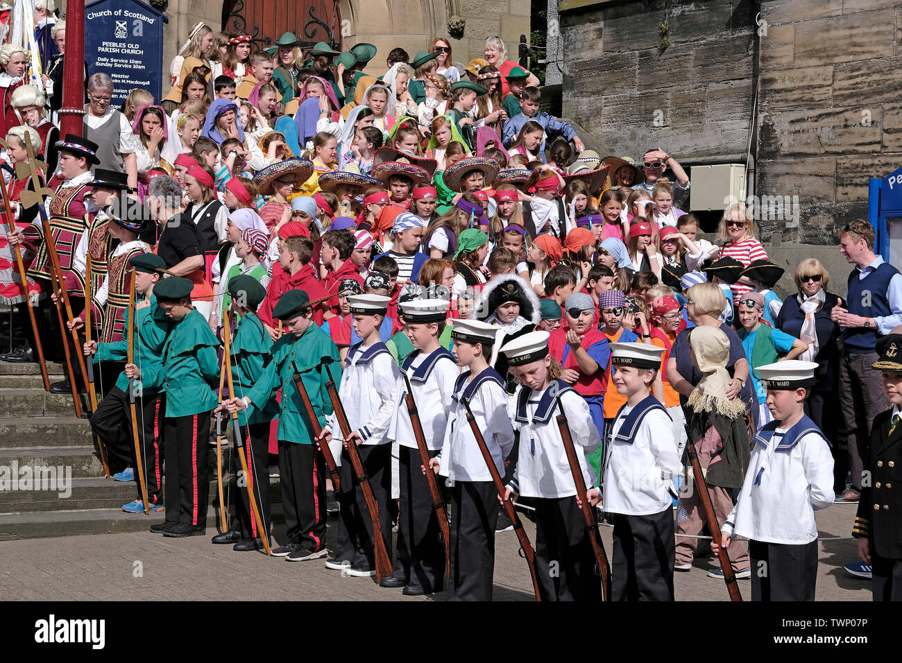 Peebles, Scotland, UK. 22nd June, 2019. Beltane Saturday - Crowning ...