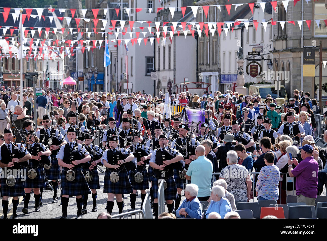 Peebles, Scotland, UK. 22nd June, 2019. Beltane Saturday - Crowning ...