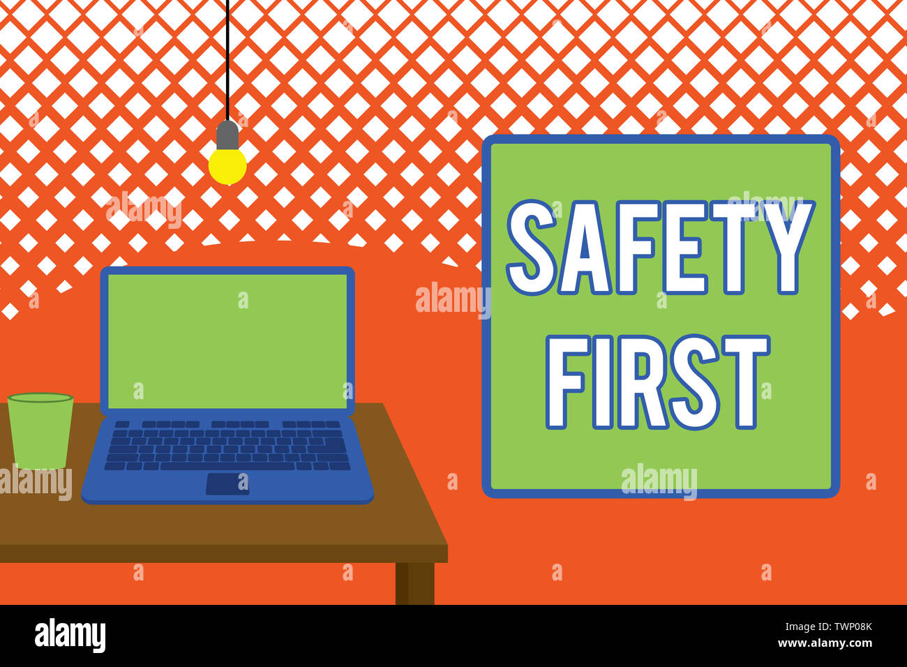 Writing note showing Safety First. Business concept for used to say ...