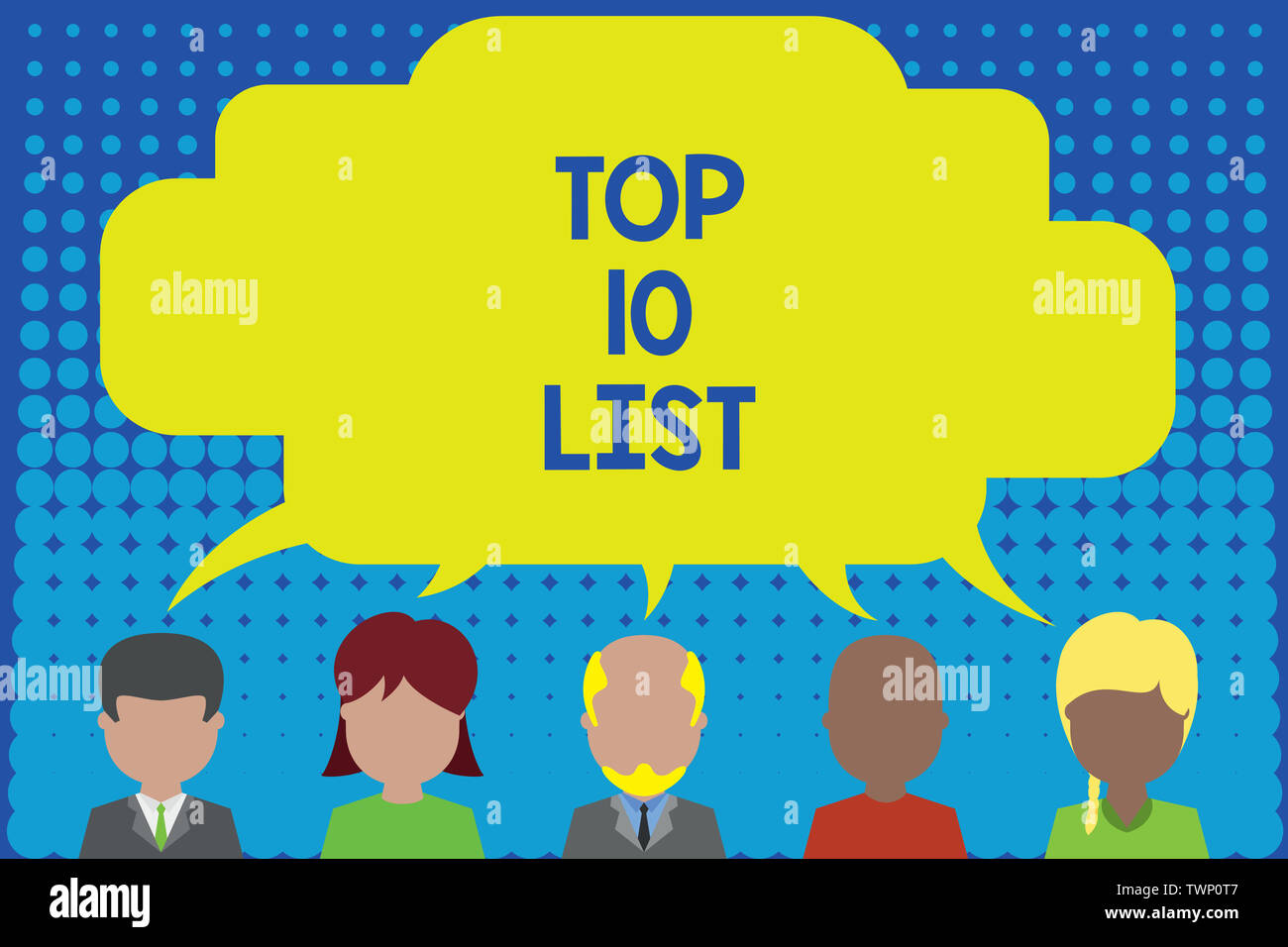 Conceptual hand writing showing Top 10 List. Concept meaning the ten ...