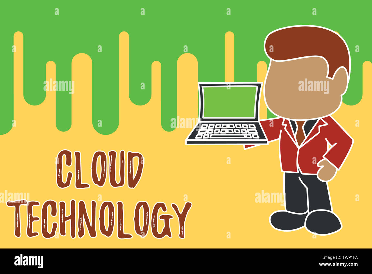 Conceptual hand writing showing Cloud Technology. Concept meaning storing and accessing data and ...
