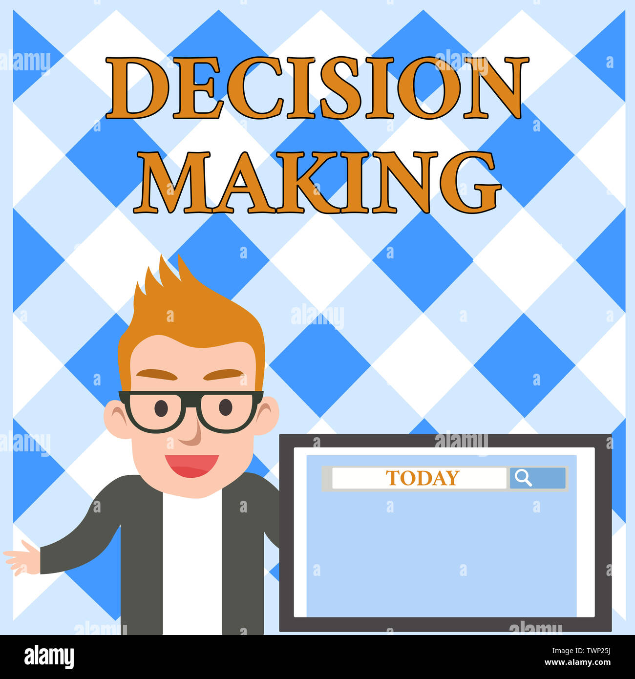 Conceptual hand writing showing Decision Making. Concept meaning The ...