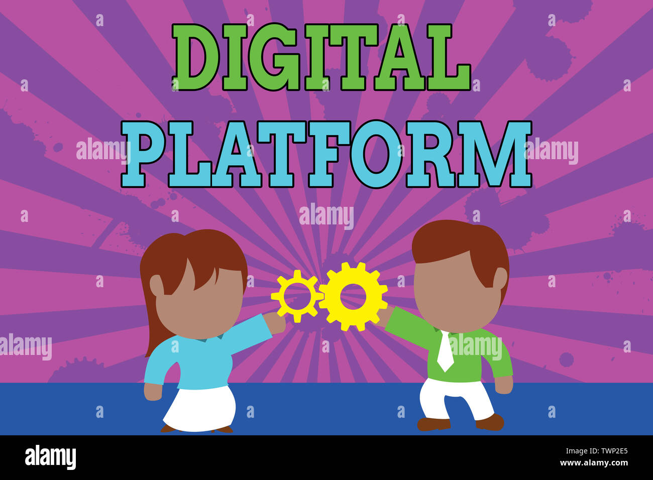 Conceptual hand writing showing Digital Platform. Concept meaning ...