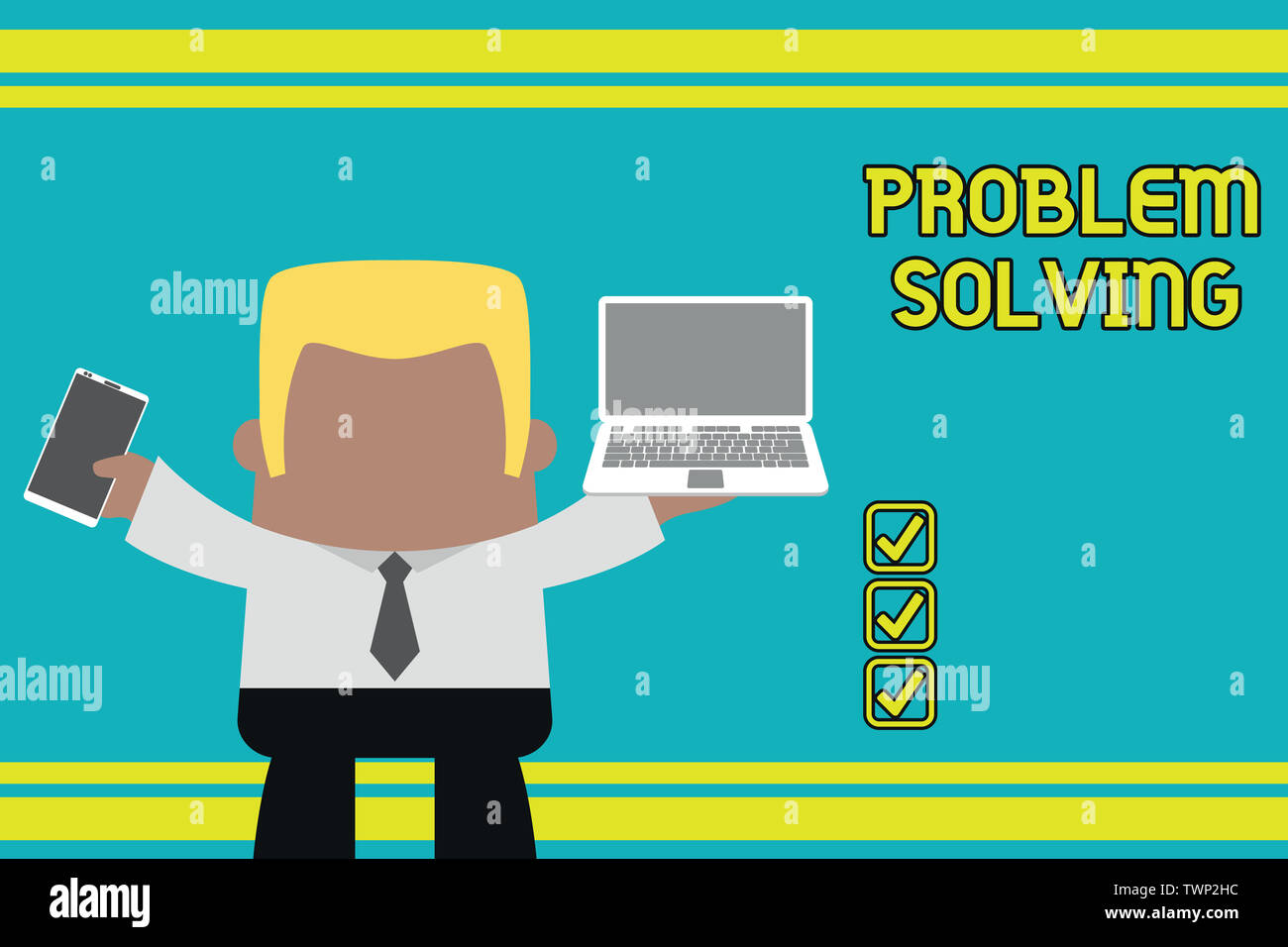 Writing note showing Problem Solving. Business concept for process of ...
