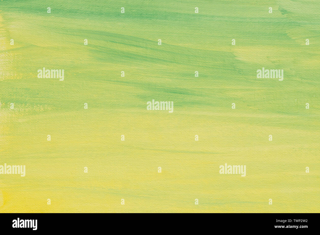yellow and green color background texture painted on artistic canvas ...