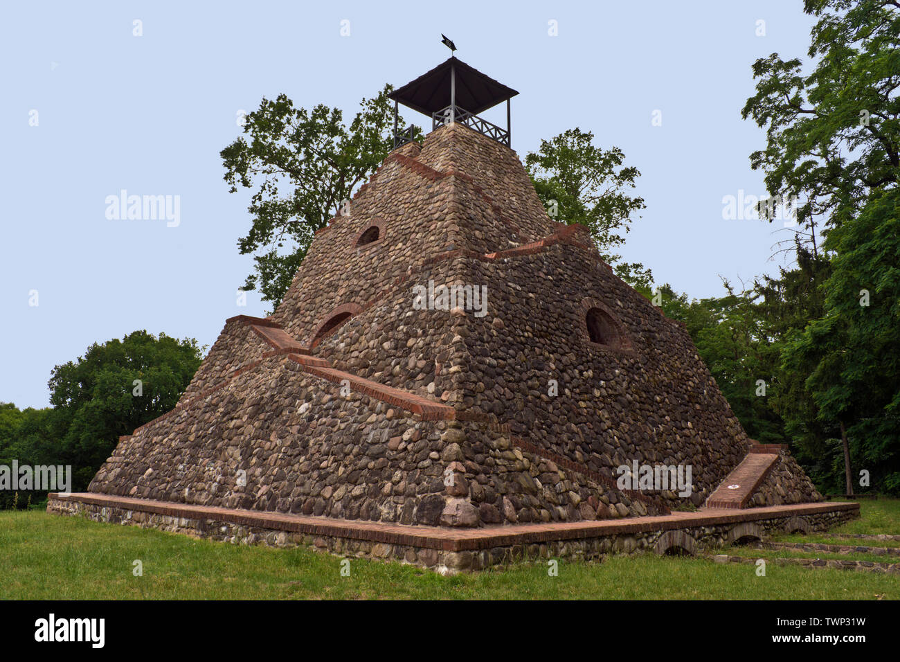 Pyramid of Garzau, Märkische Schweiz, Brandenburg, Germany Stock Photo ...