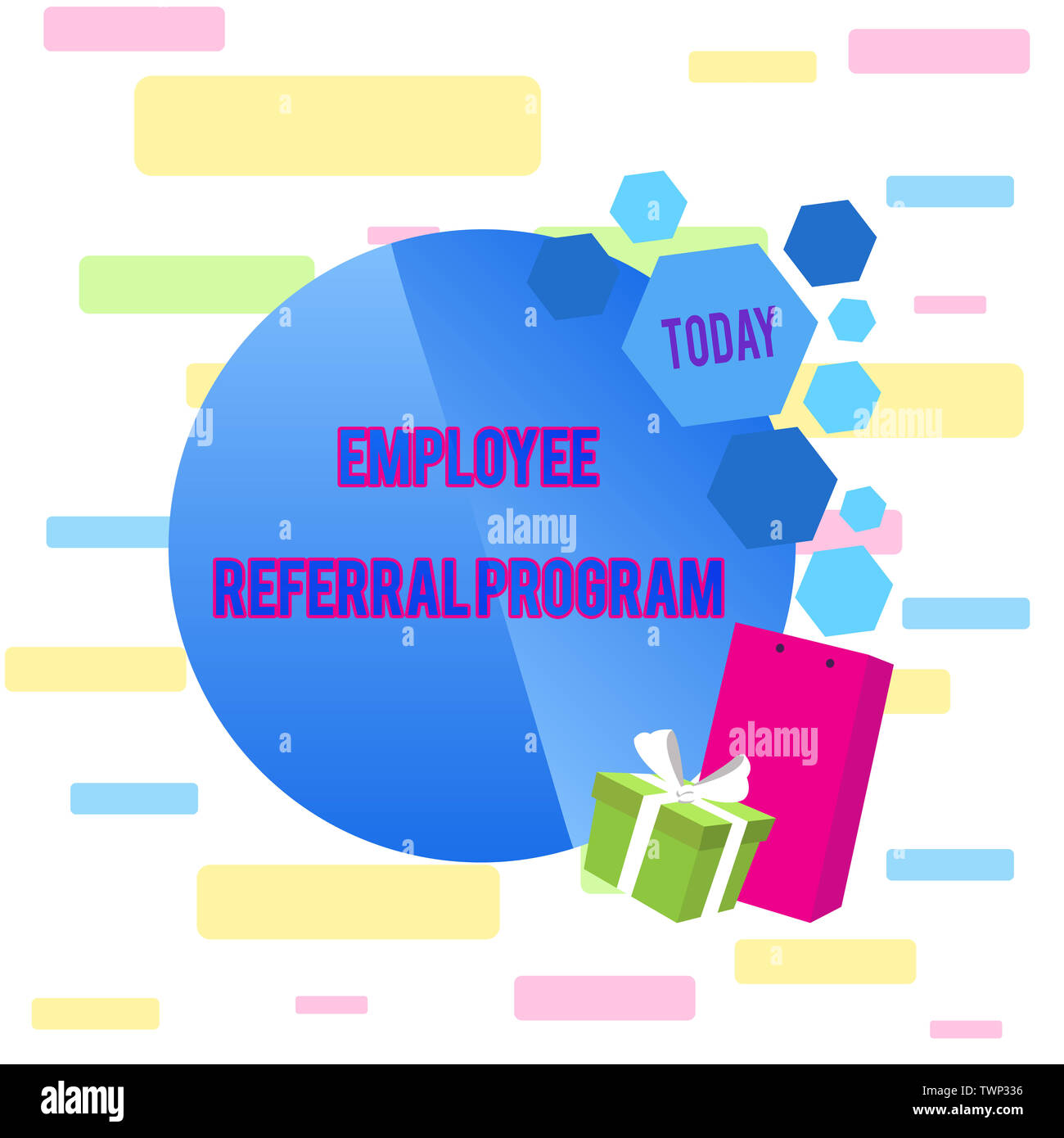 Writing note showing Employee Referral Program. Business concept for ...