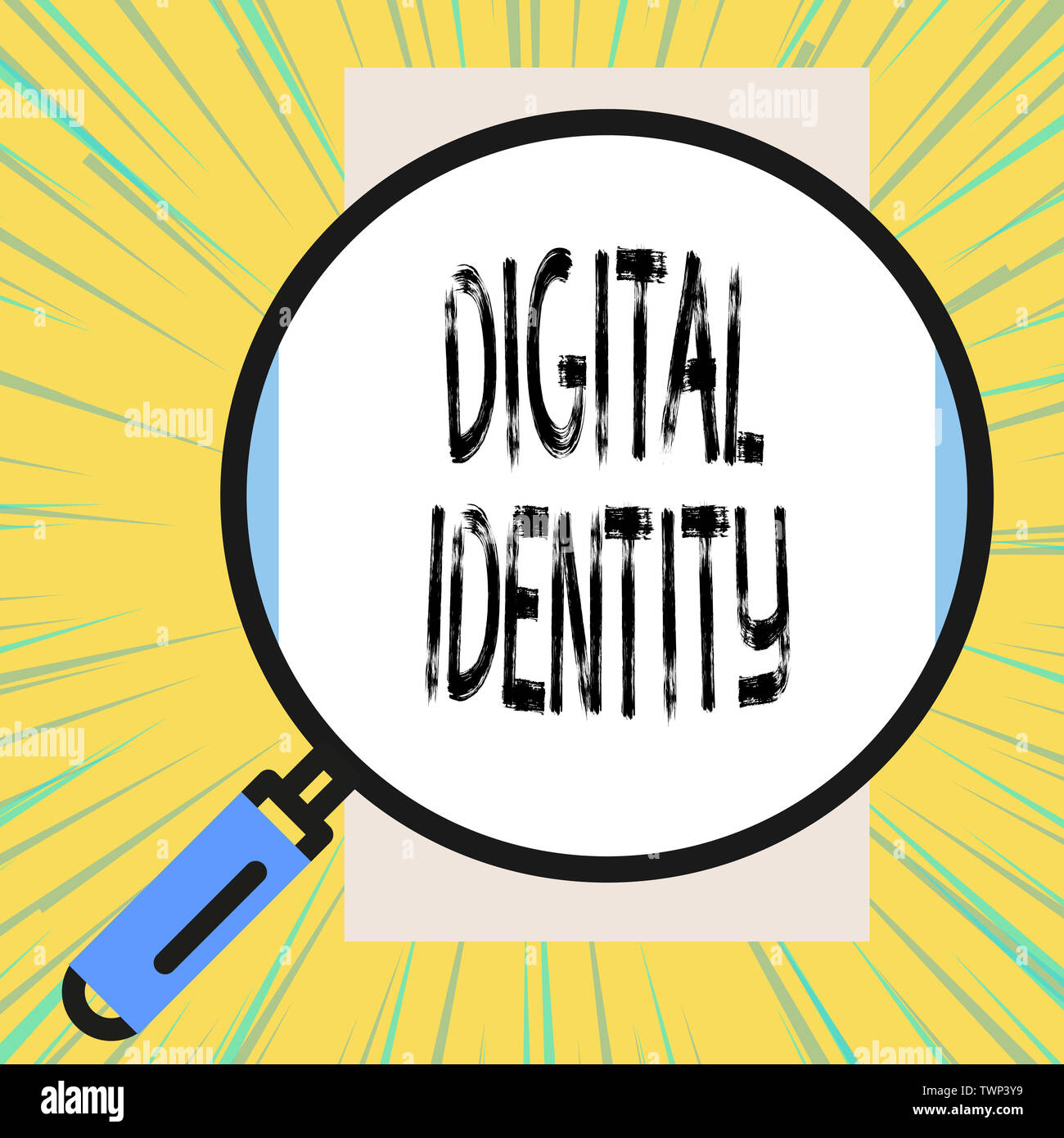 Writing note showing Digital Identity. Business concept for information ...