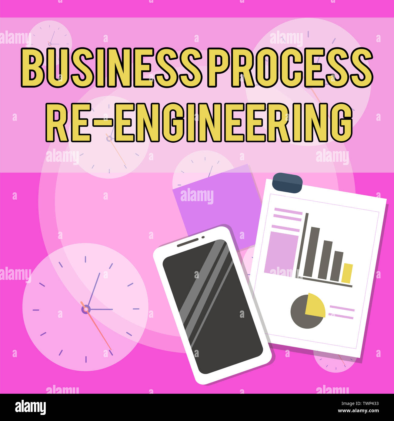 Conceptual hand writing showing Business Process Re Engineering ...