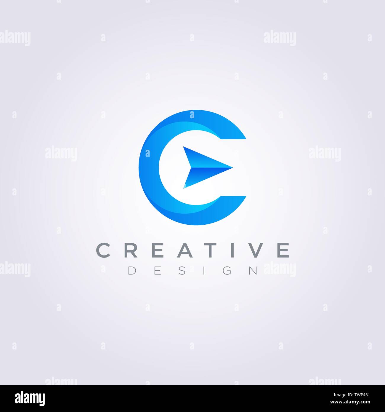 Letter C Arrow Compass Vector Illustration Design Clipart Symbol Logo ...