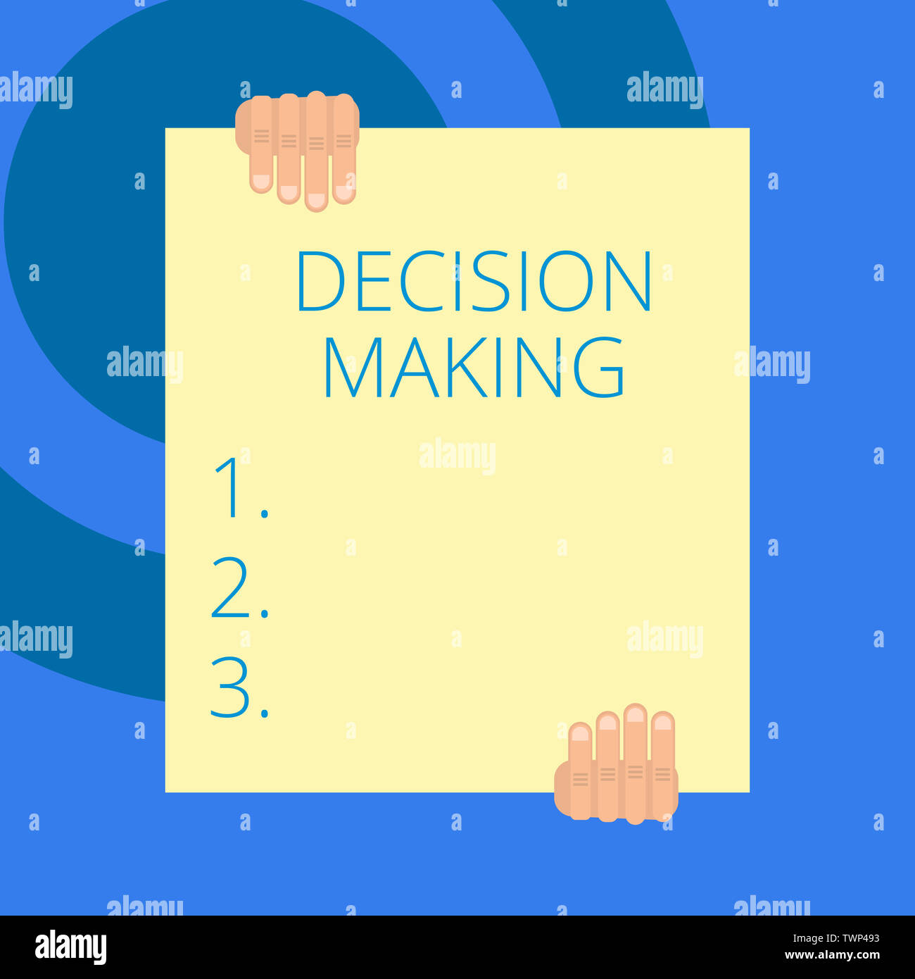 Writing note showing Decision Making. Business concept for The act of ...