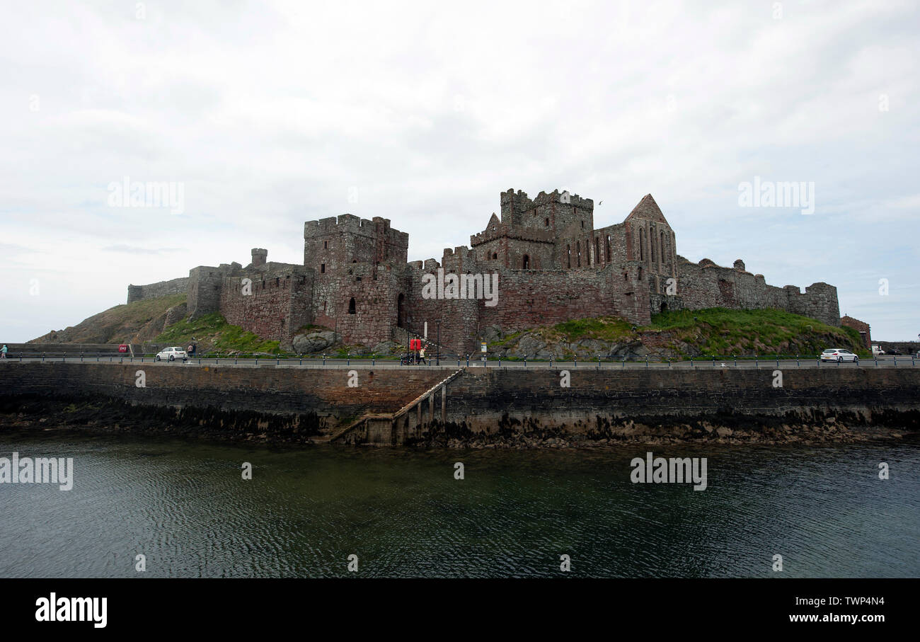 Peel Castle, Peel, Isle of Man, British Isles Stock Photo - Alamy