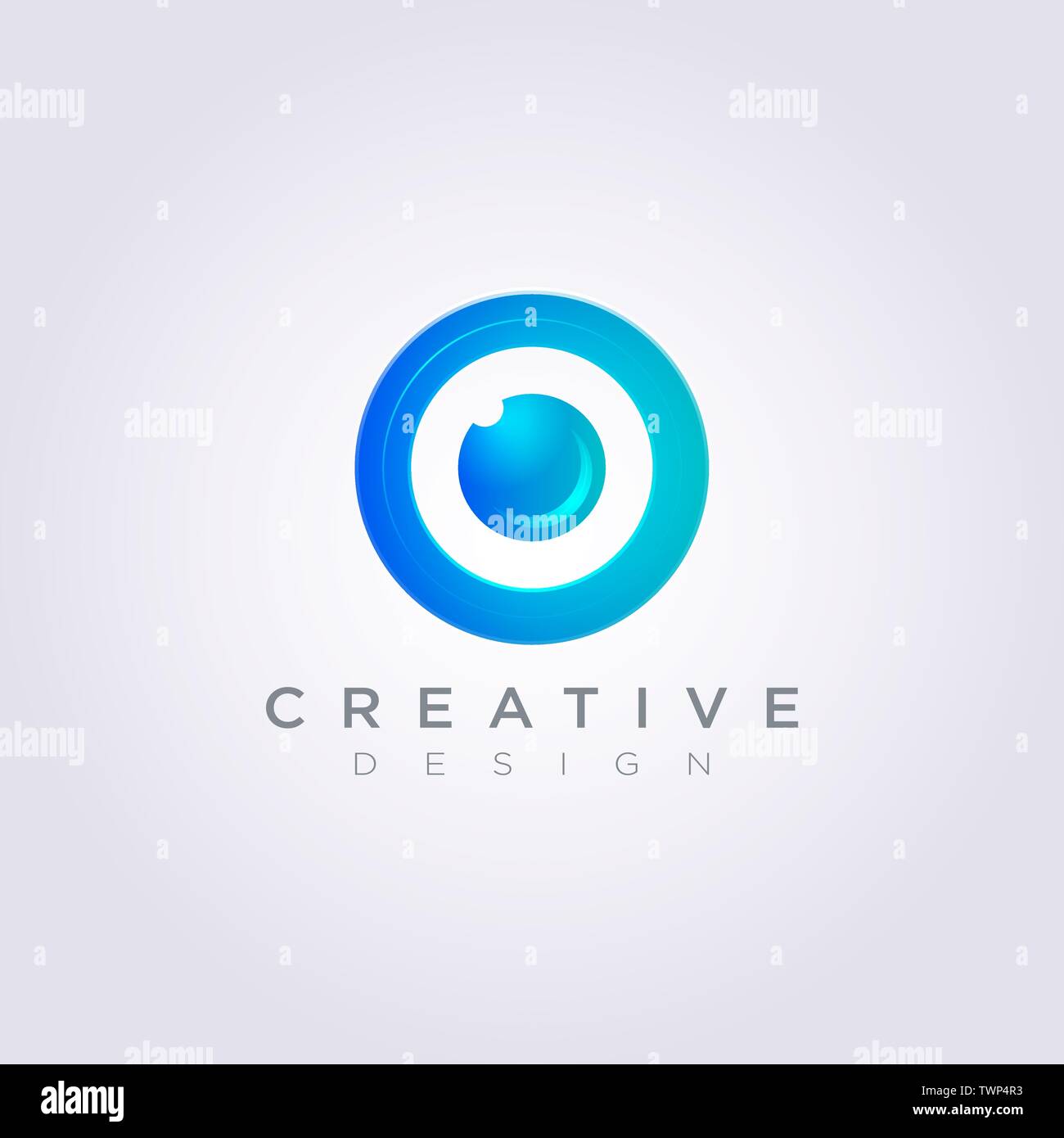 Circle Eyeball Vector Illustration Design Clipart Symbol Logo Template ...