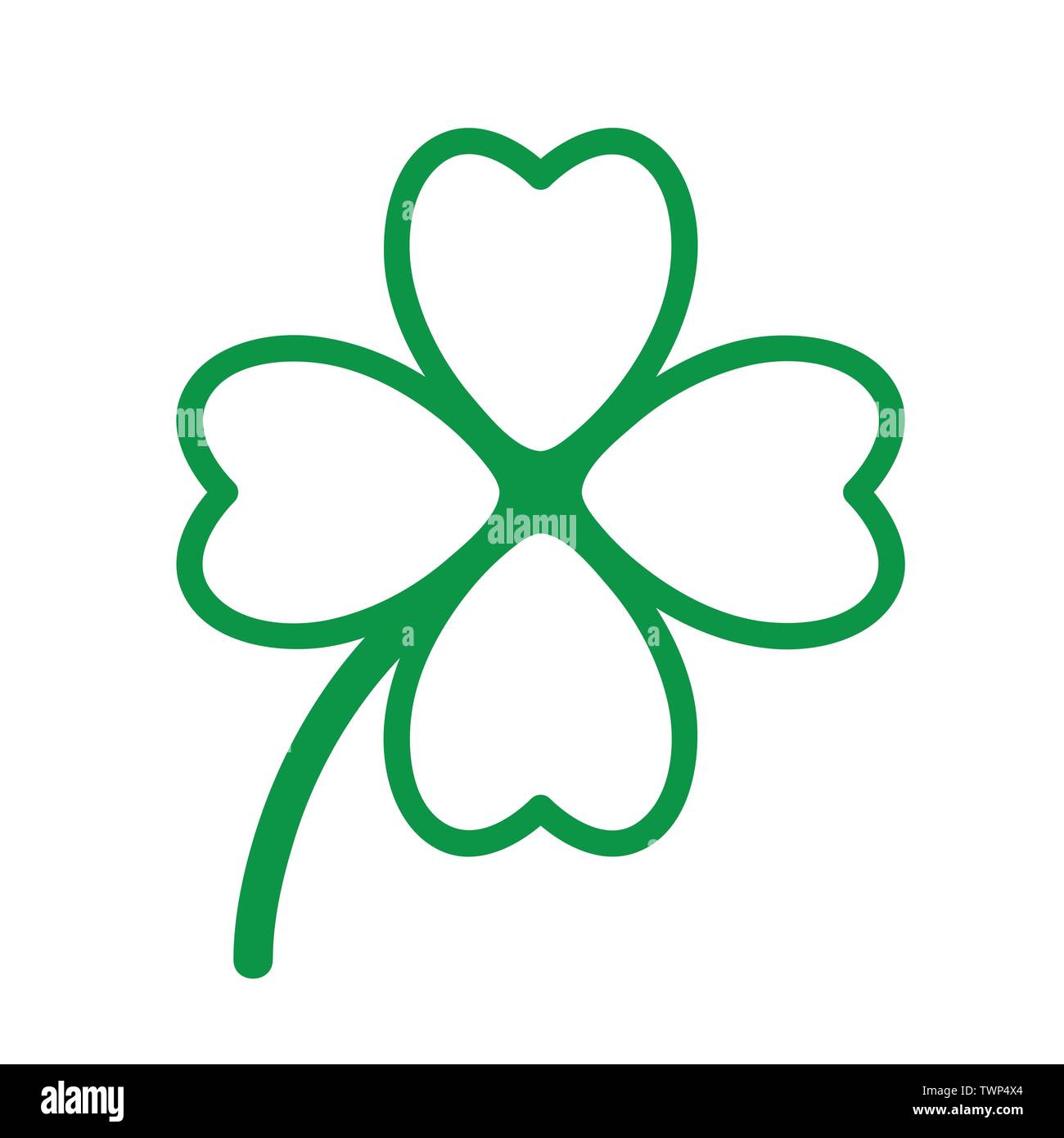 green cloverleaf isolated on white background vector illustration EPS10 ...