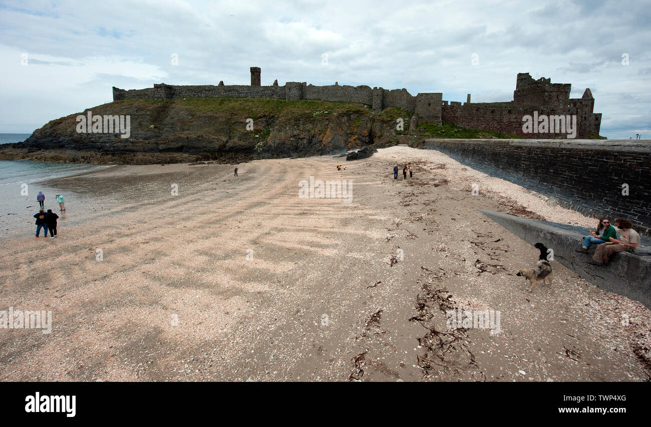 Peel Castle, Peel, Isle of Man, British Isles Stock Photo - Alamy