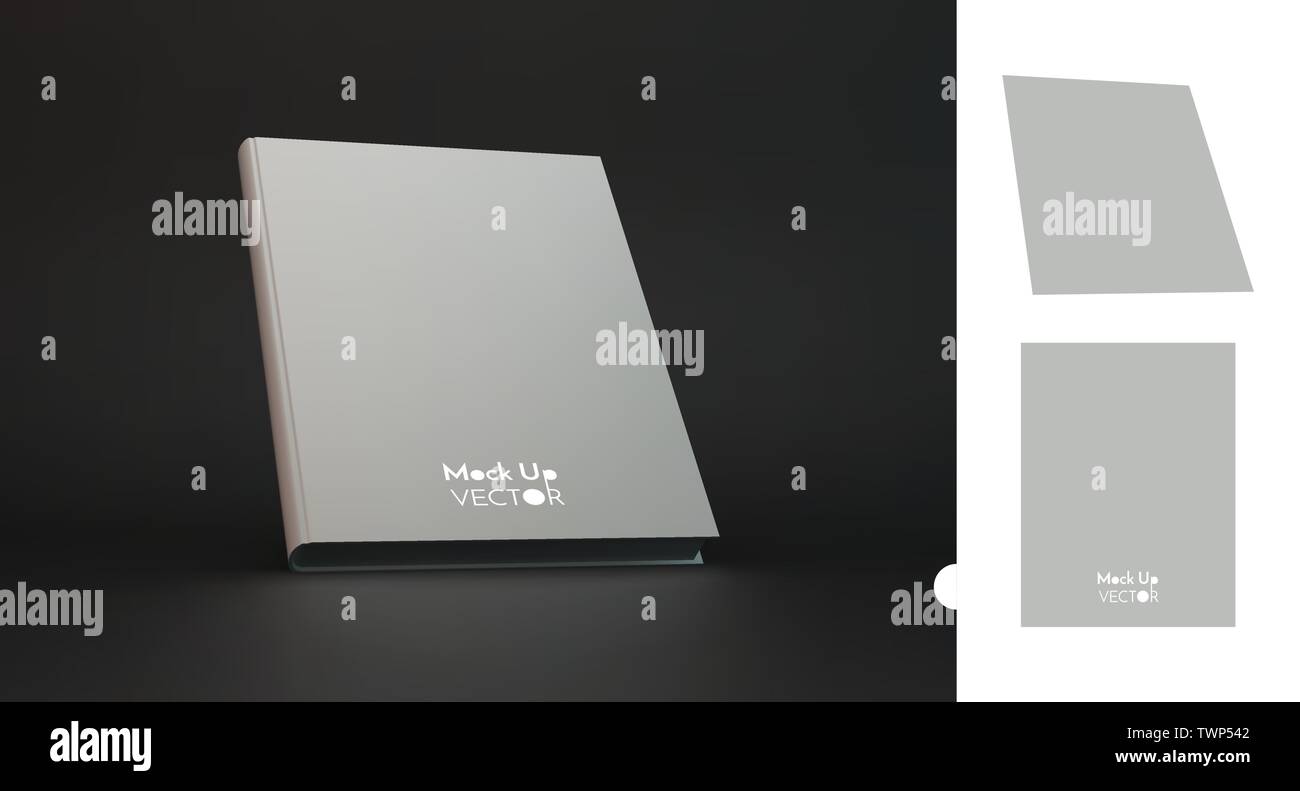Realistic book mockup. Cover design template. Perspective view. 3d ...