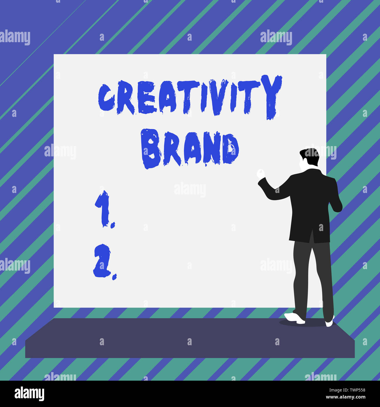 Writing note showing Creativity Brand. Business concept for design name ...