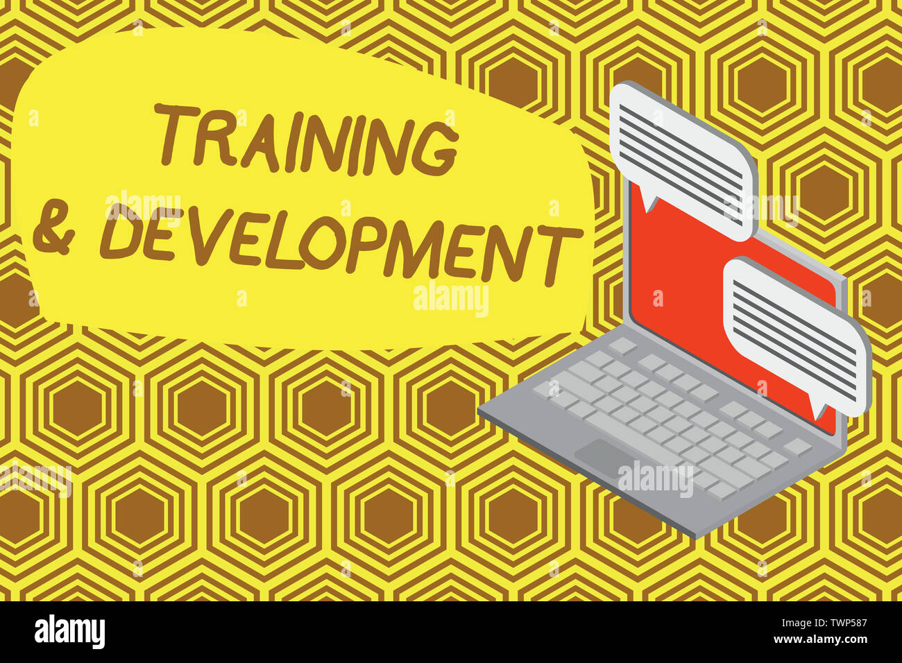 Writing note showing Training And Development. Business concept for ...