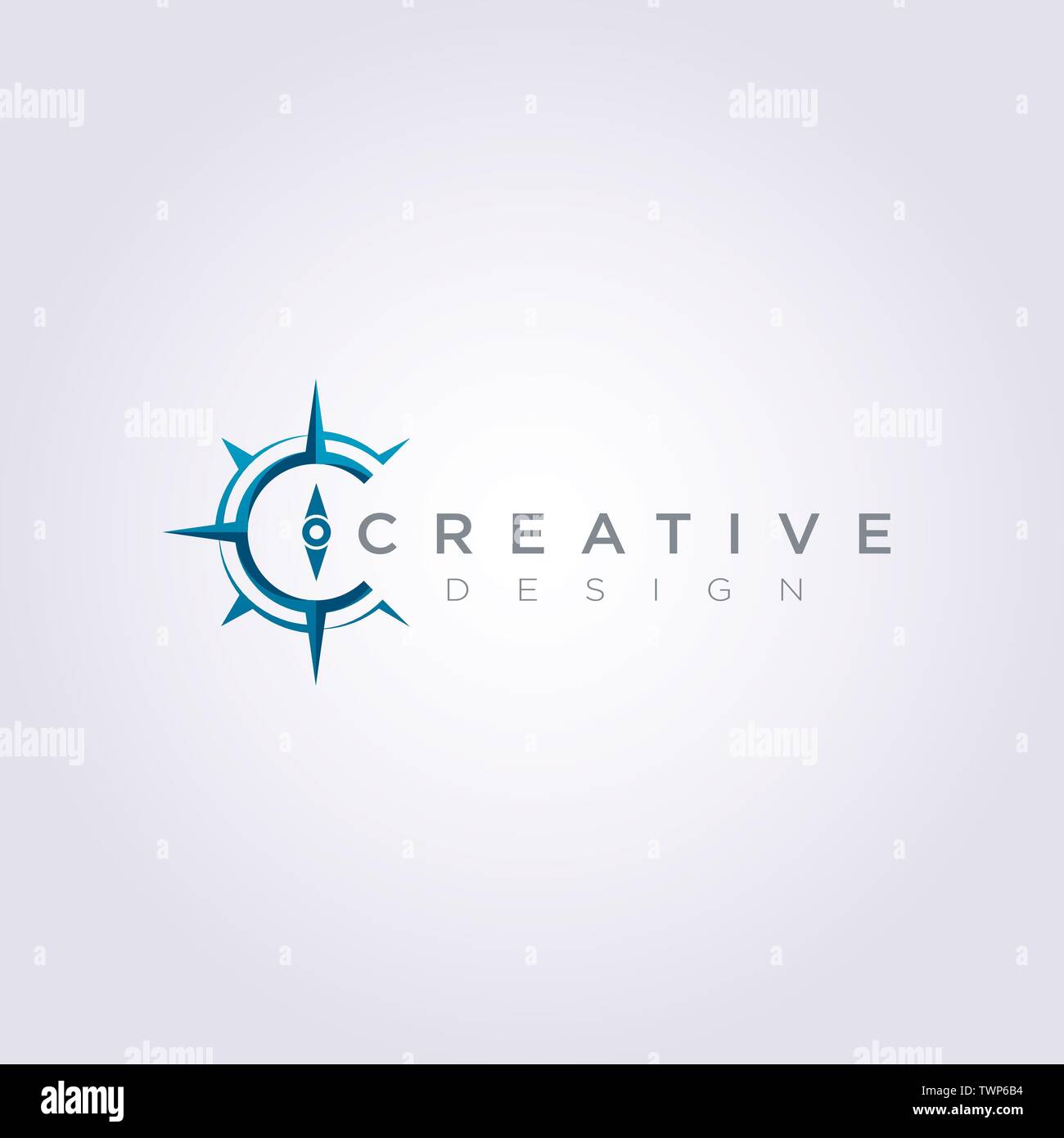 Letter C Arrow Compass Vector Illustration Design Clipart Symbol Logo ...