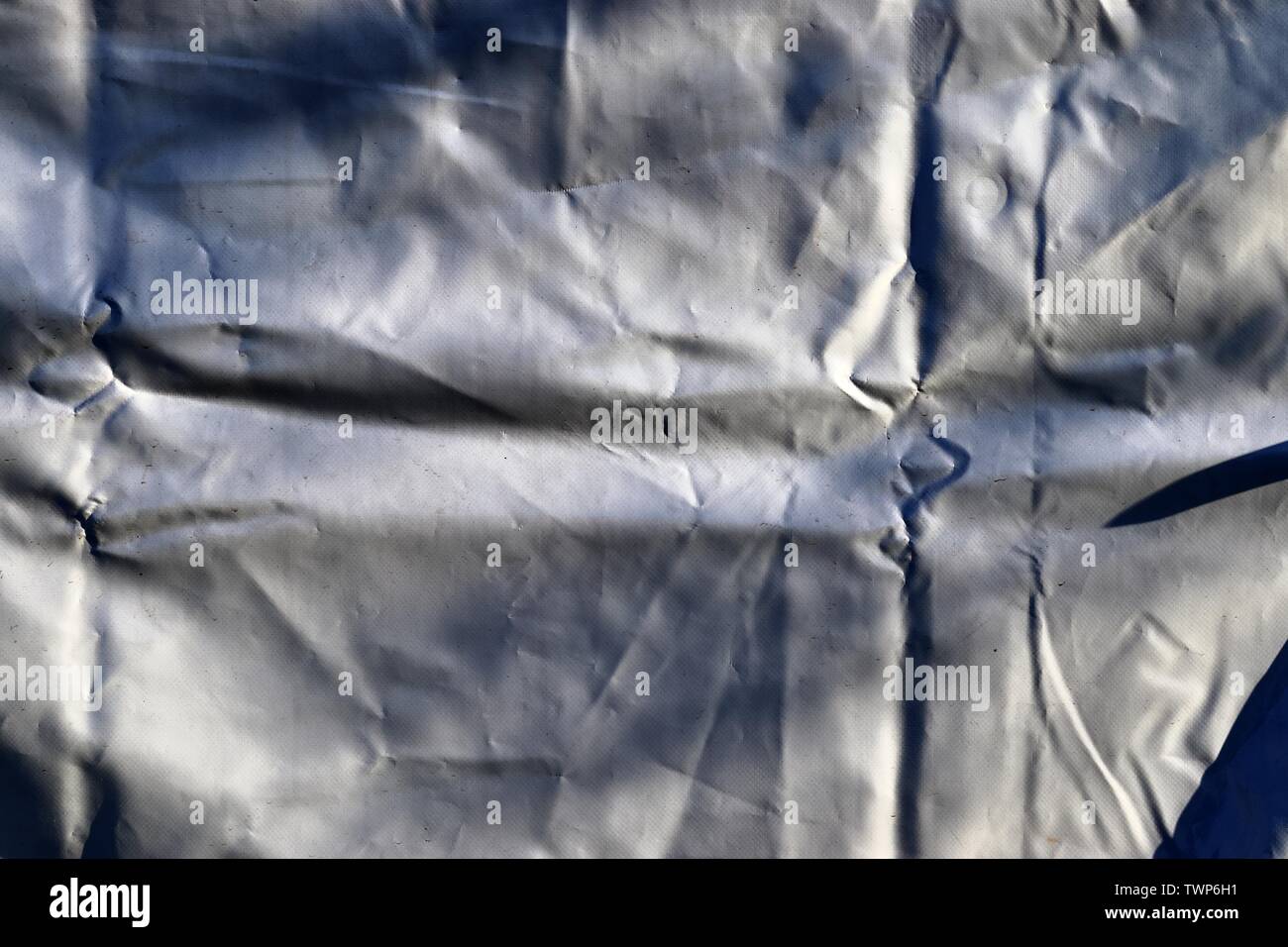 Close up detailed view on plastic foil and plastic surfaces in high ...