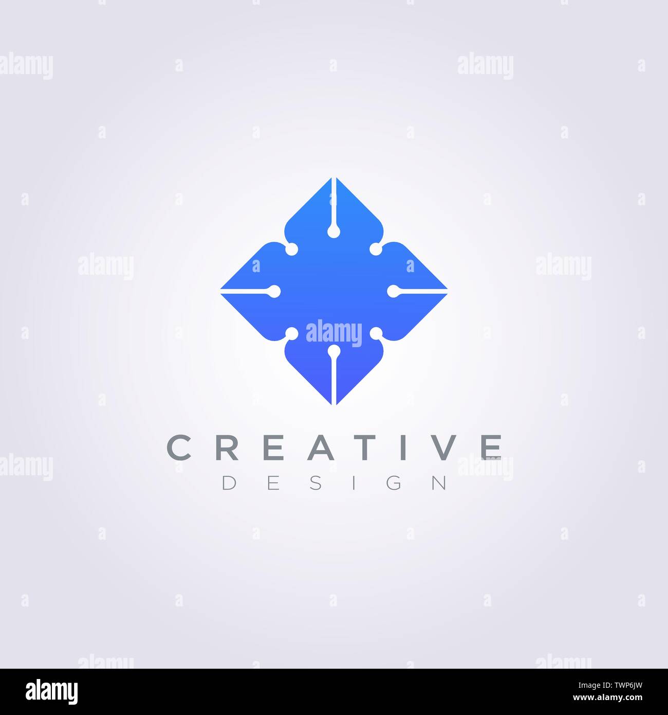 Square with technological style Vector Illustration Design Clipart ...