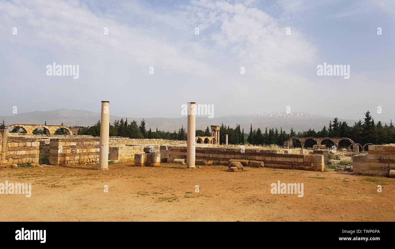 Lebanon Anjar Ruins Column High Resolution Stock Photography and Images ...