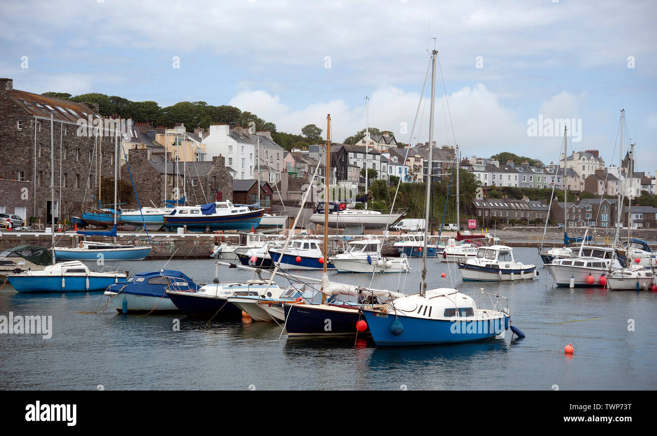 The harbour, Port St. Mary, Isle of Man, British Isles Stock Photo - Alamy